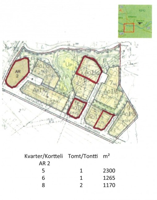 Lediga tomter i Vörå kommun » Vörå kommun